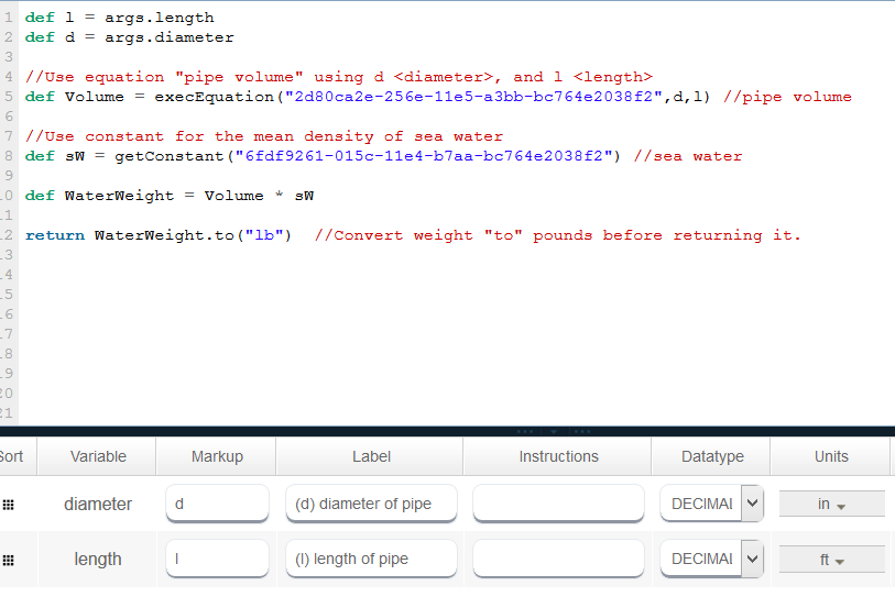 Referencing Equations or Data Items in Formulas